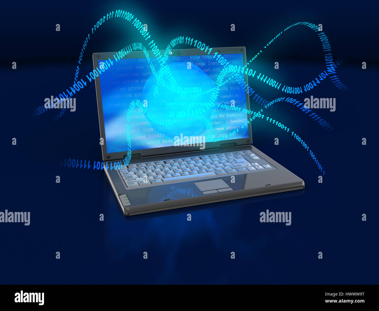 3d illustration of laptop computer Stock Photo - Alamy