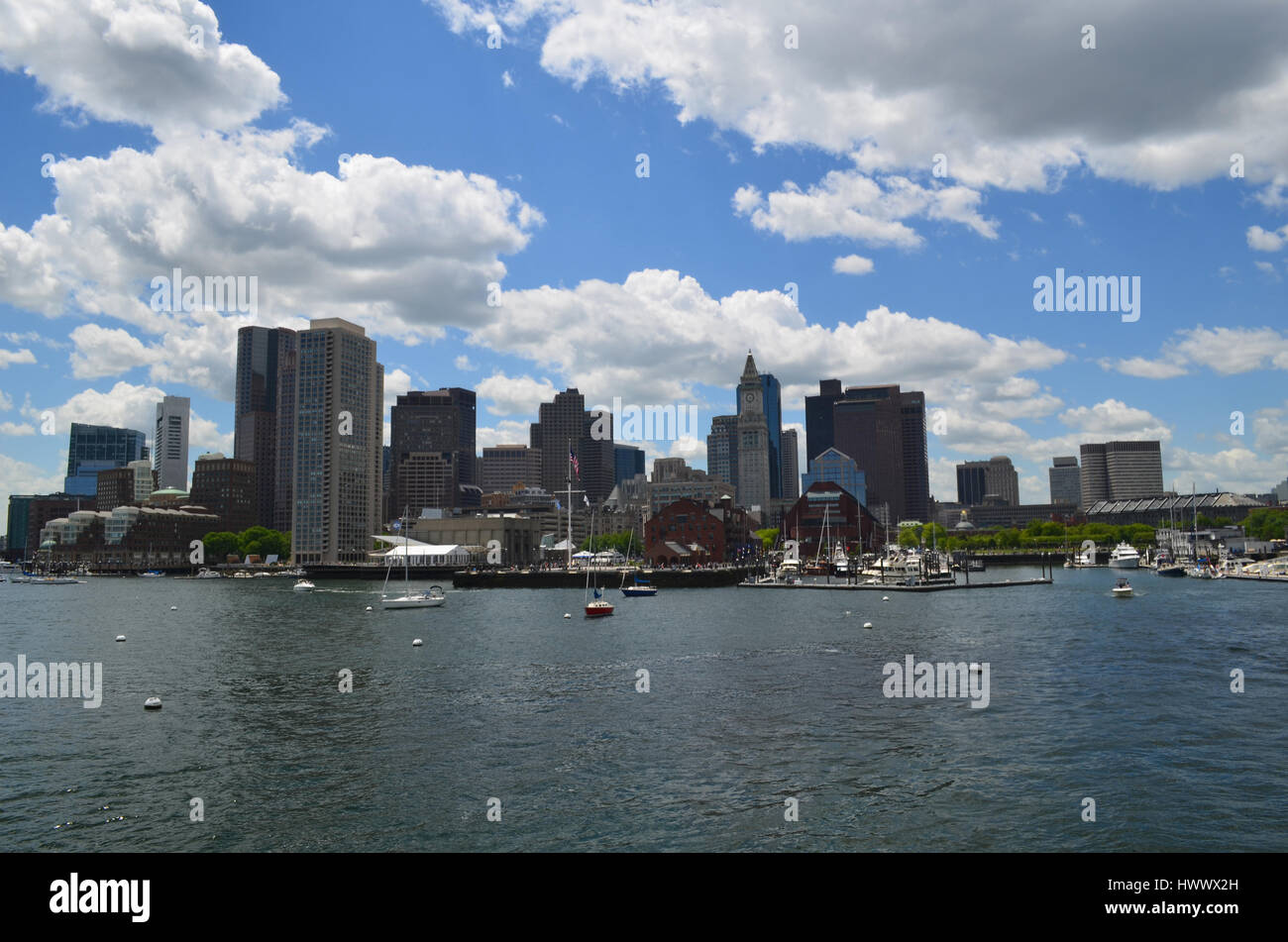A view of urban Boston on a summer's day Stock Photo - Alamy