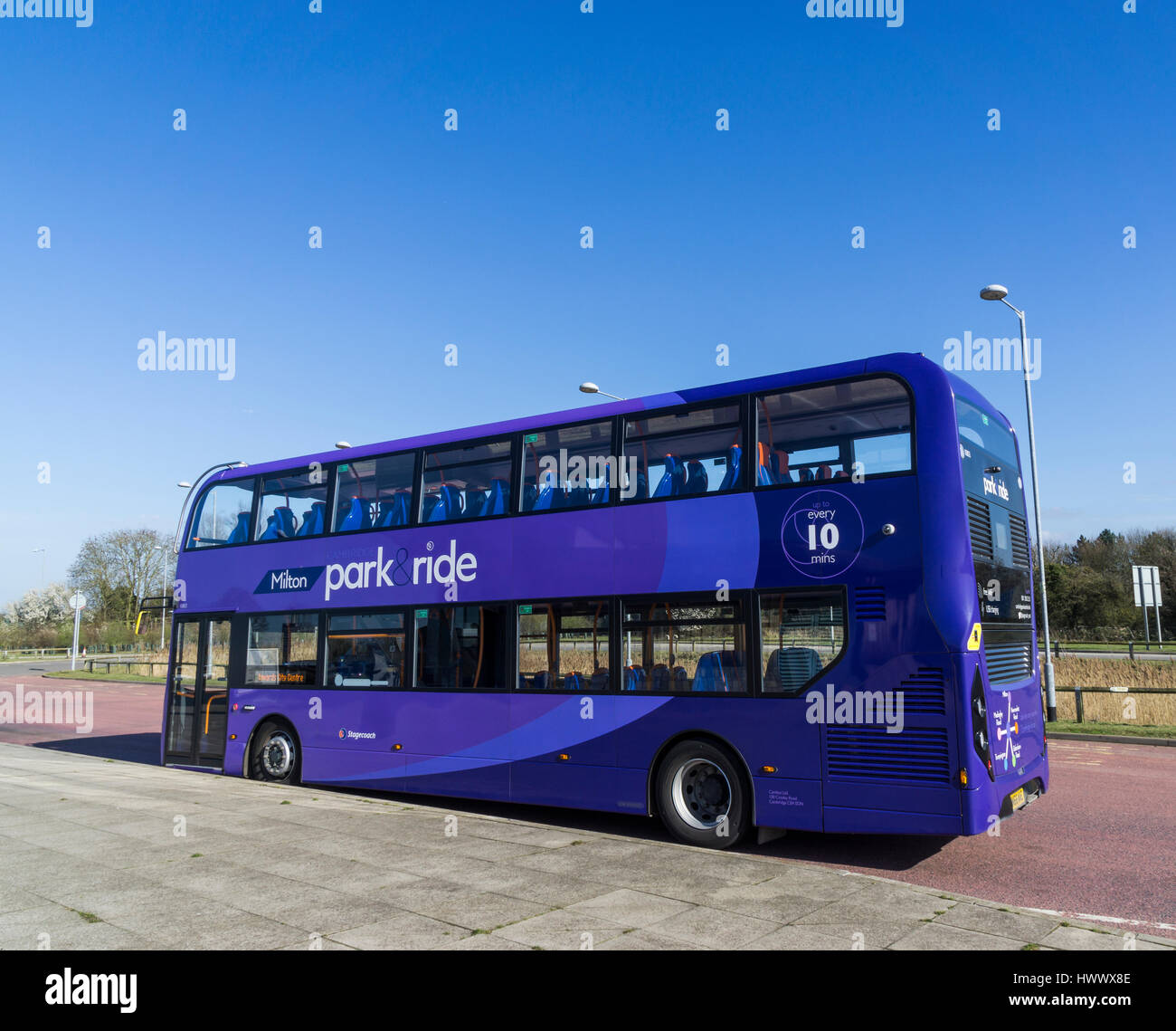 New bus livery Milton park and ride at Milton Stock Photo - Alamy