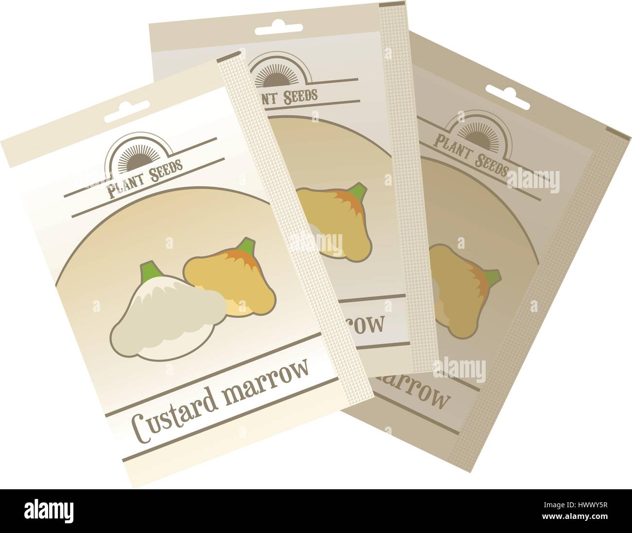 Pack of Custard marrow seeds Stock Vector Image & Art - Alamy