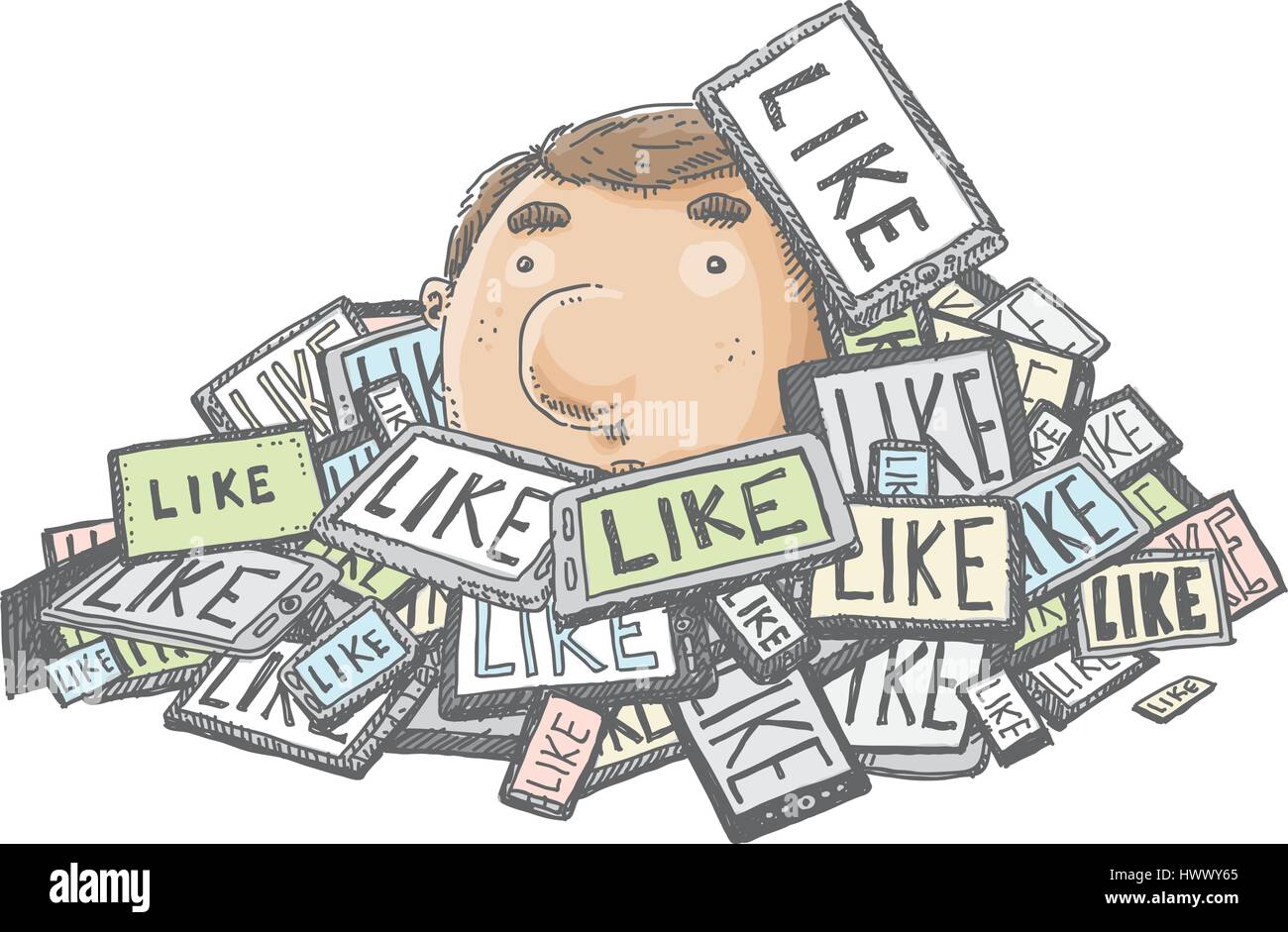 Cartoon computer man Stock Vector Images - Alamy