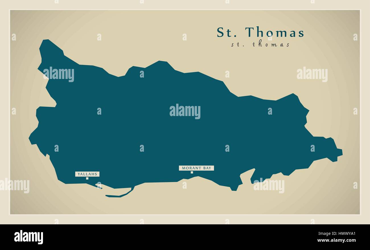 St thomas map hi-res stock photography and images - Alamy