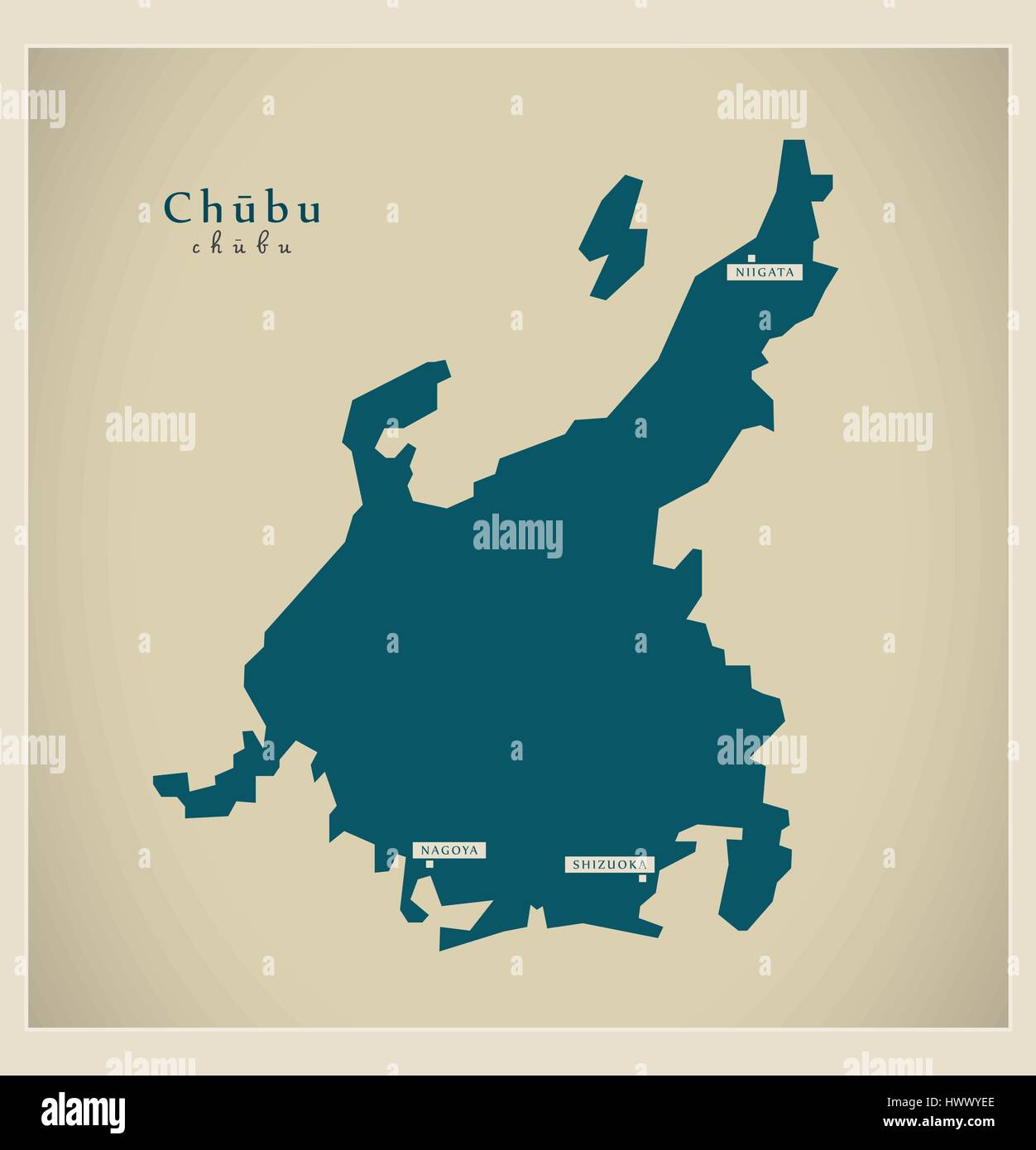 Map chubu area hi-res stock photography and images - Alamy