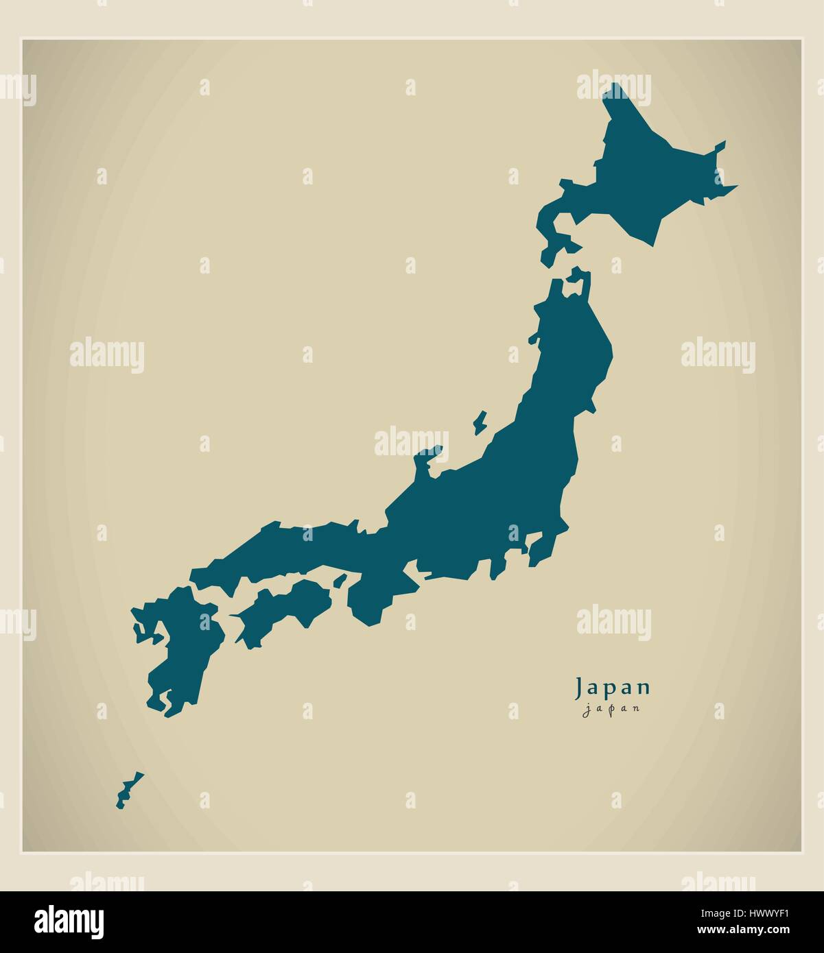 Map of japan and tokyo and flat hi-res stock photography and images - Alamy