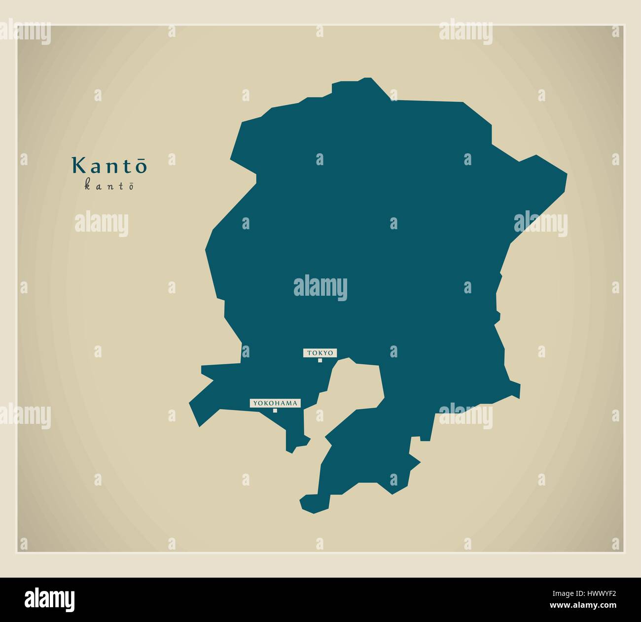 Modern Map - Kanto JP Stock Vector Image & Art - Alamy