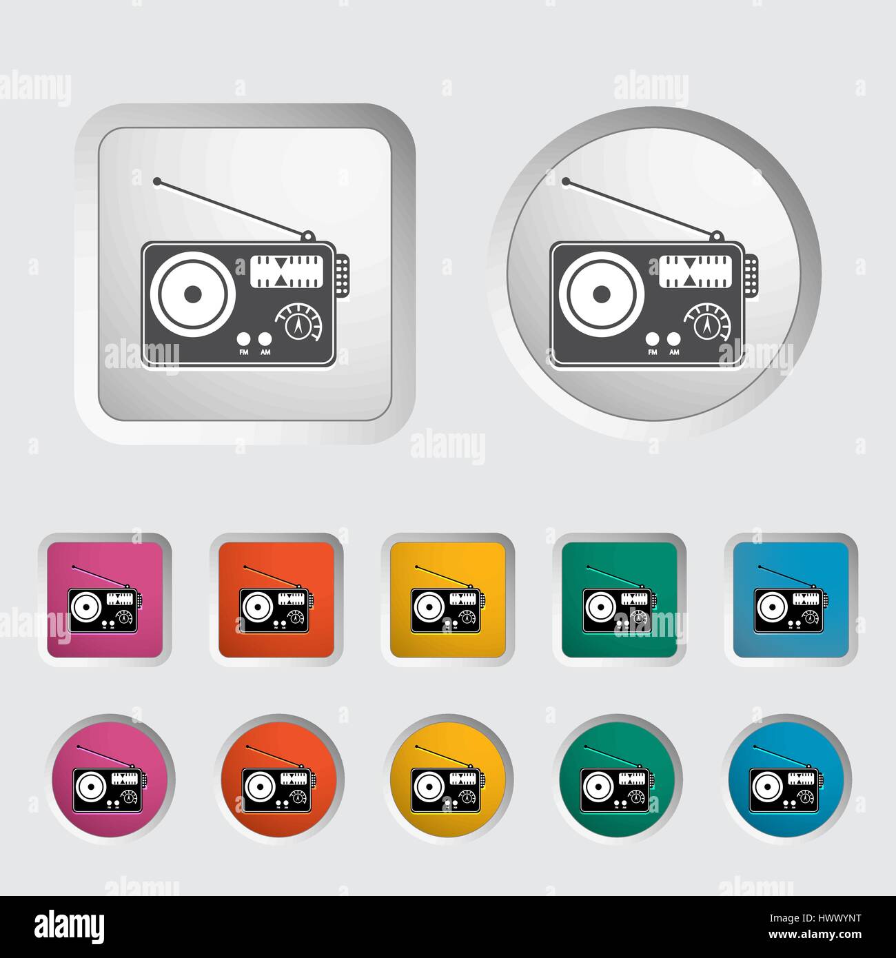 Classic radio dial Stock Vector Images - Alamy