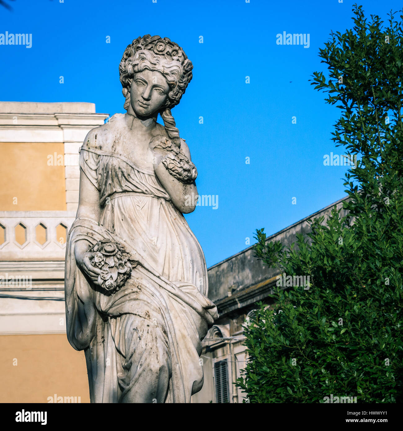 Detail of a statue in a Sicilian baroque church Stock Photo - Alamy