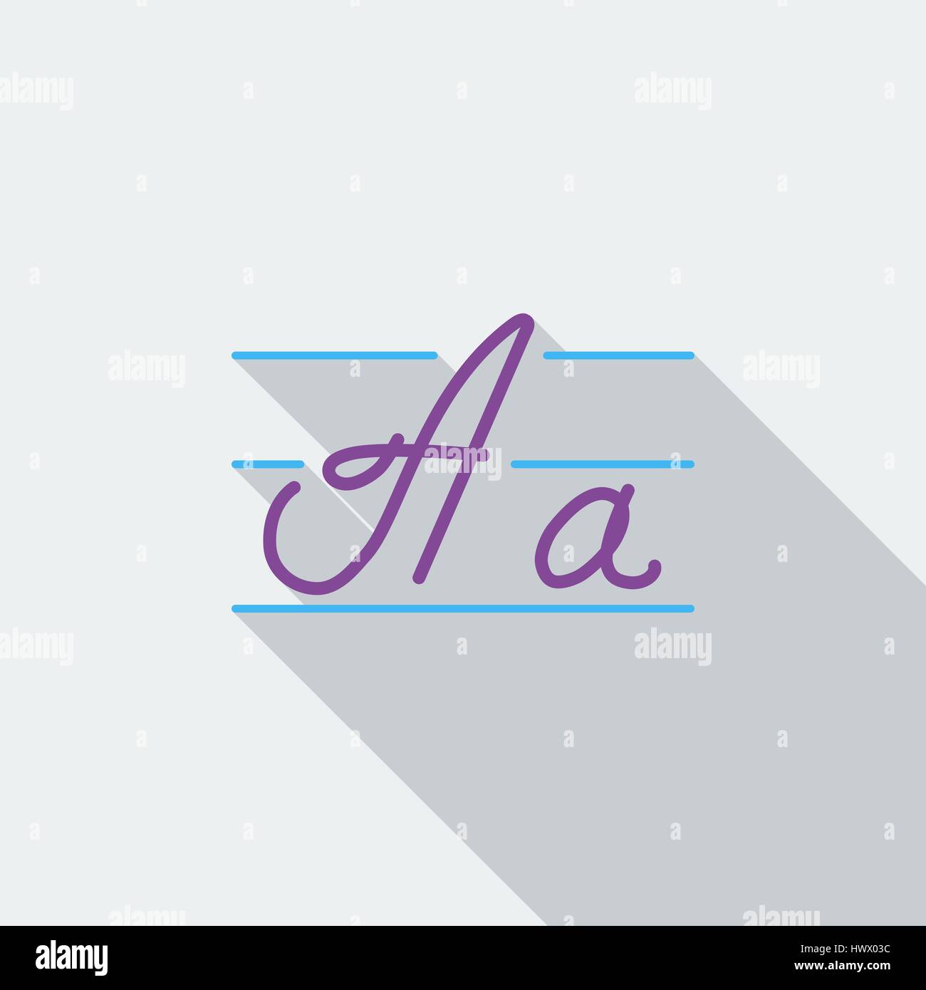Samples in words icon. Flat vector related icon with long shadow for ...