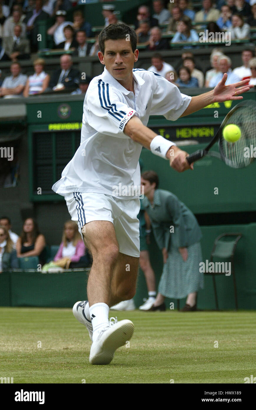TIM HENMAN WIMBLEDON CHAMPIONSHIPS 27 June 2002 Stock Photo - Alamy