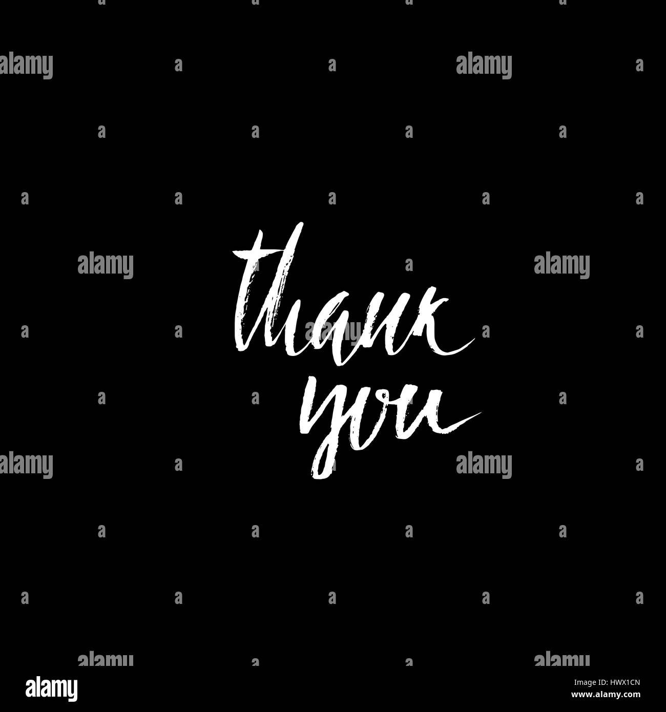 Thank You handwritten inscription. Hand drawn lettering. Thanks card ...