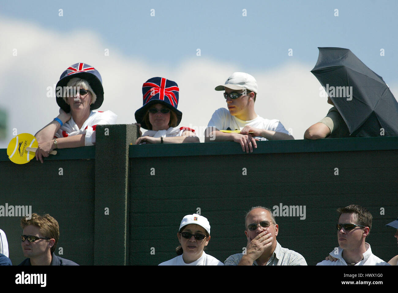 Tennis fans outside wimbledon hi-res stock photography and images - Alamy