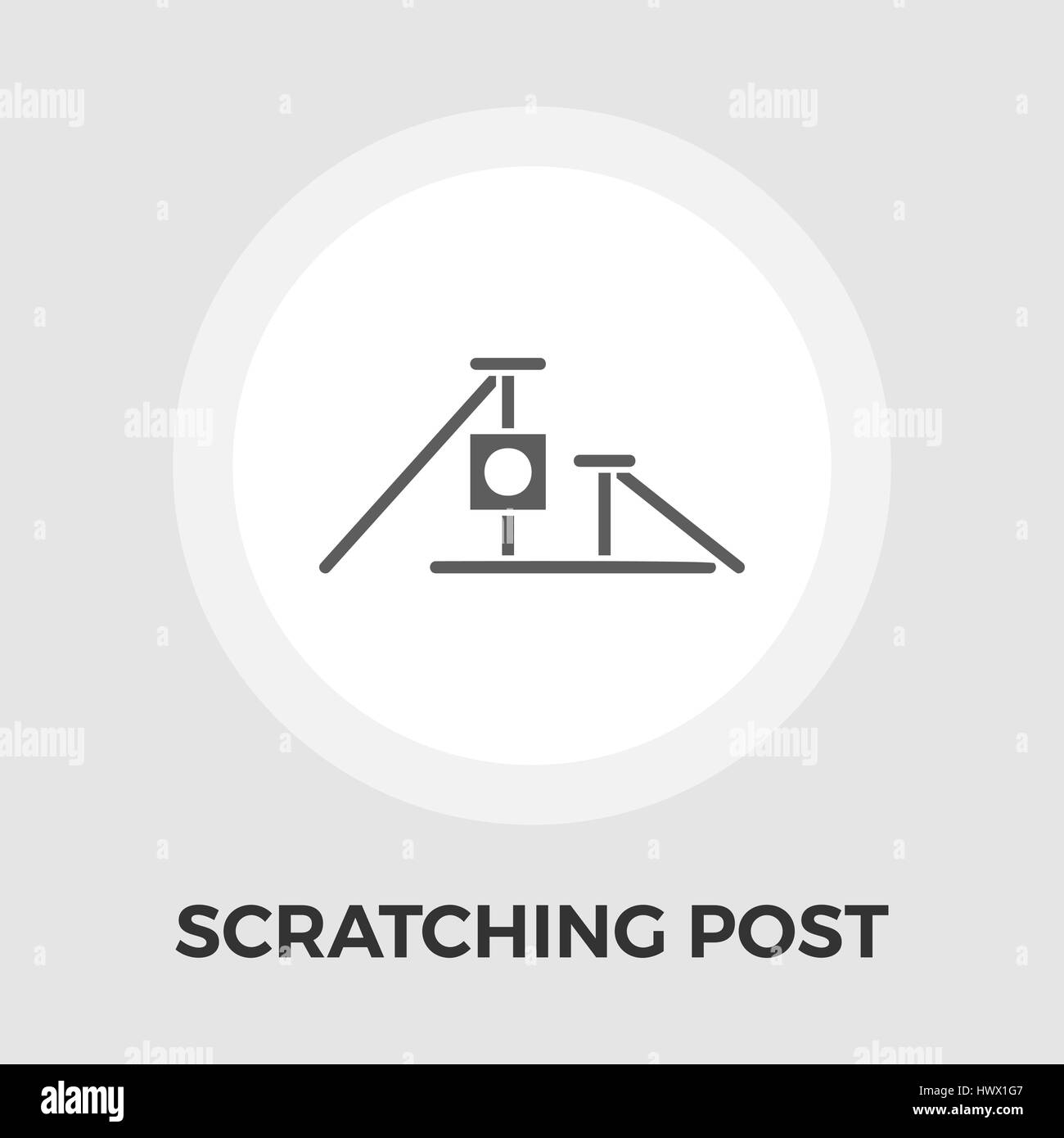 Scratching post icon vector. Flat icon isolated on the white background ...