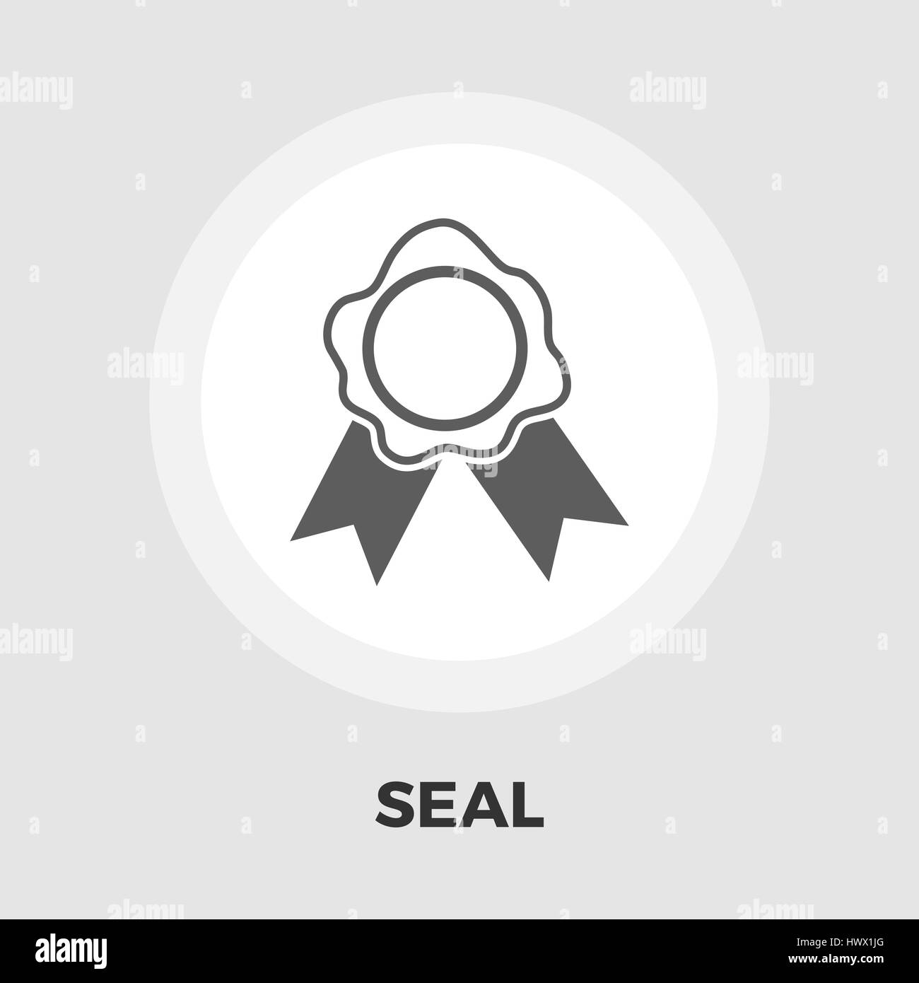 Seal icon vector. Flat icon isolated on the white background. Editable ...