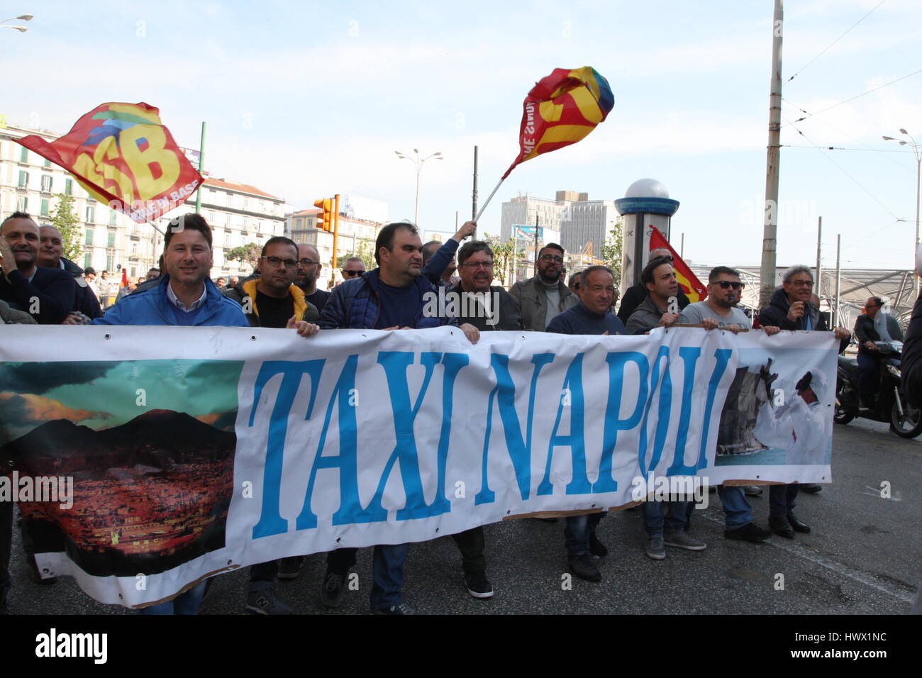 Napoli, Japan. 23rd Mar, 2017. Stop Taxi drivers protest in Naples ...