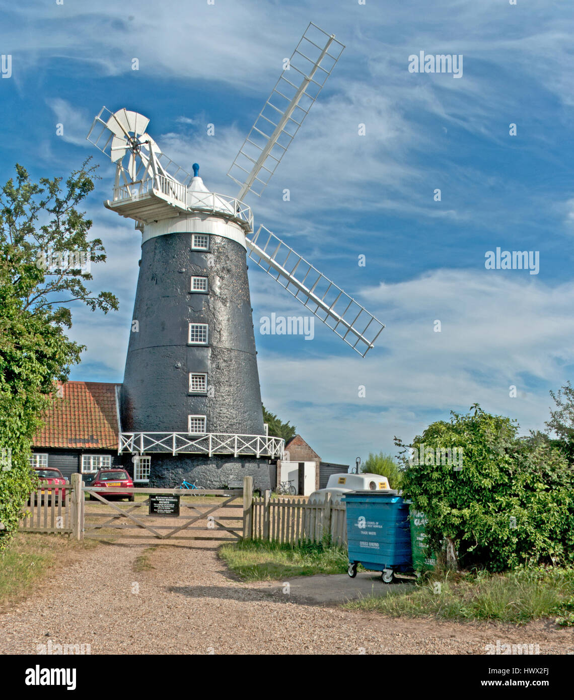 Burnham Overy Staithe, Tower Windmill, Norfolk, East Anglia Stock Photo ...
