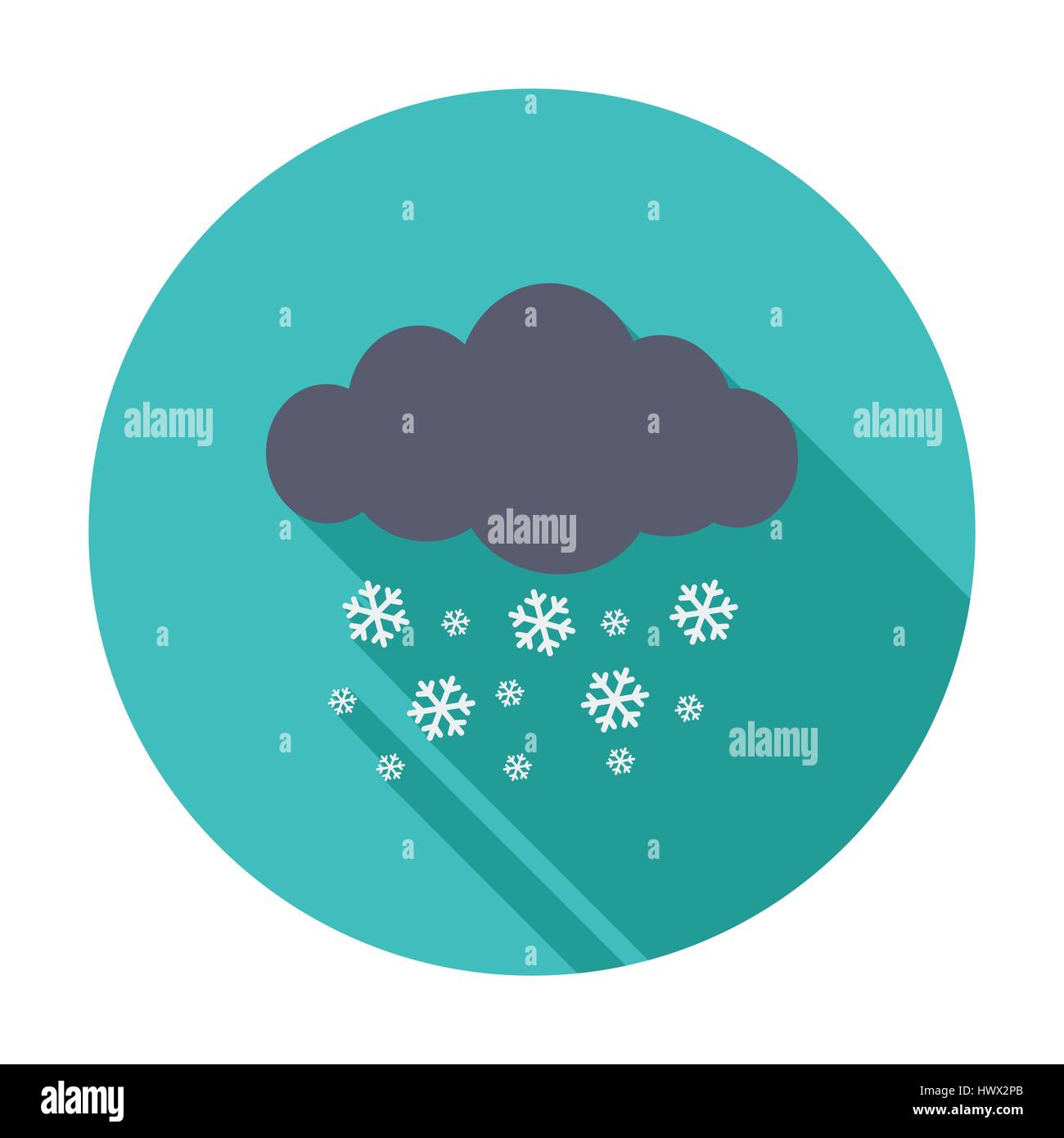 Snowfall. Single flat color icon. Vector illustration Stock Vector ...