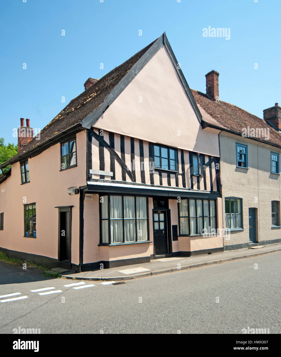 Bildeston, Ancient House, in High Street, Suffolk, East Anglia Stock ...