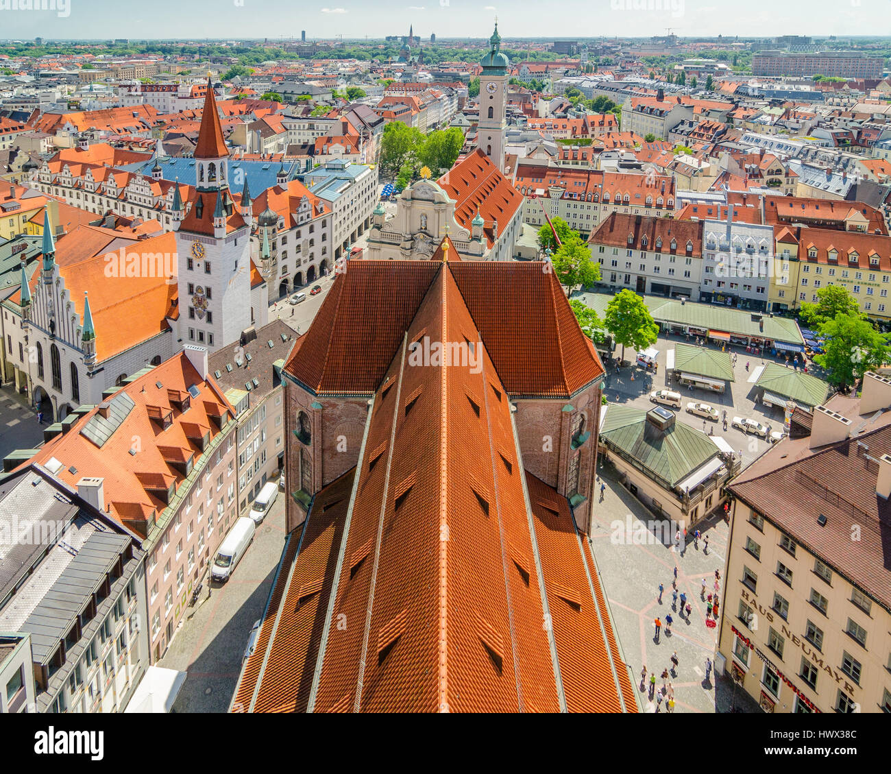 Aerial view center munich bavaria hi-res stock photography and images ...