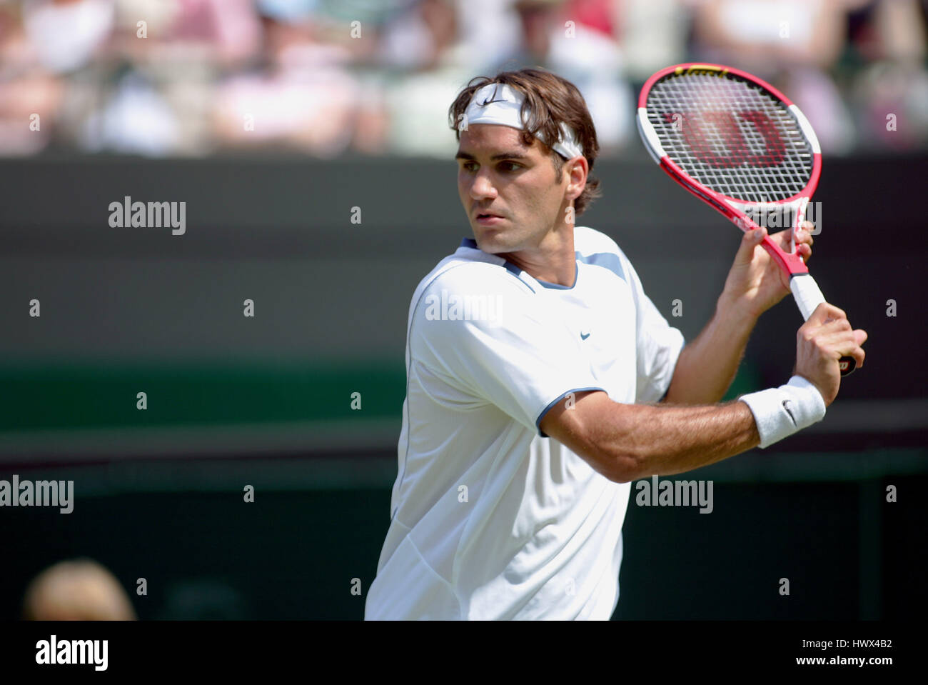 ROGER FEDERER SWITZERLAND WIMBLEDON 22 June 2005 Stock Photo - Alamy