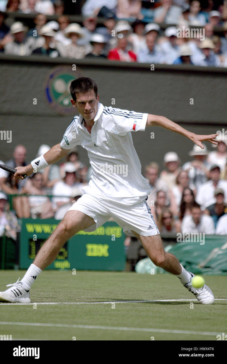 TIM HENMAN GREAT BRITAIN WIMBLEDON LONDON 21 June 2005 Stock Photo - Alamy