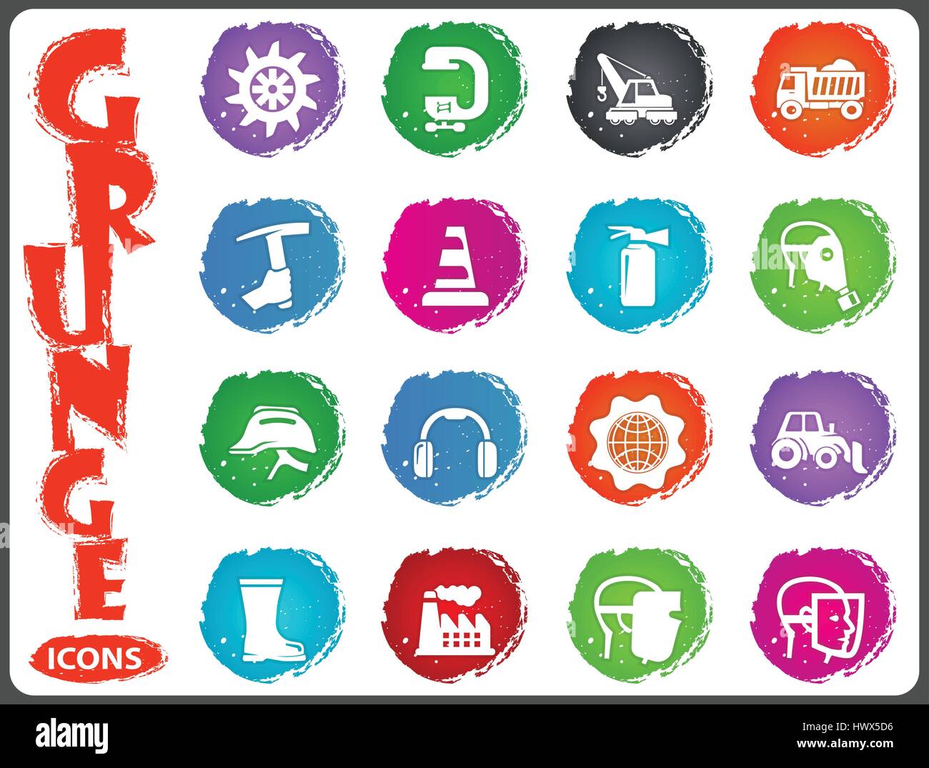 Industrial icon set for web sites and user interface Stock Vector Image ...
