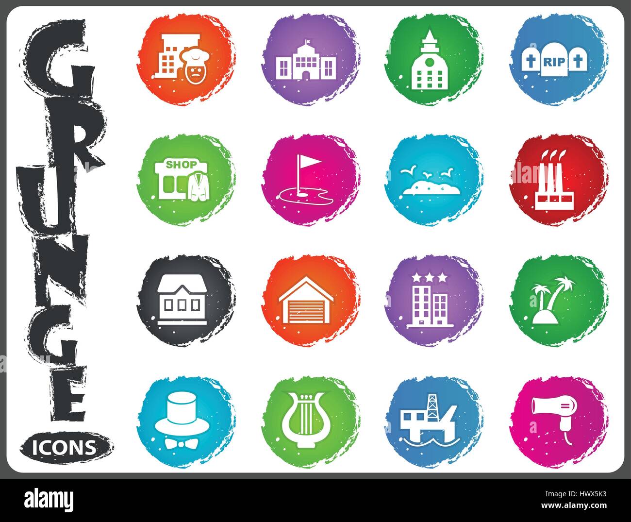 Harbor church hotel in Stock Vector Images - Alamy