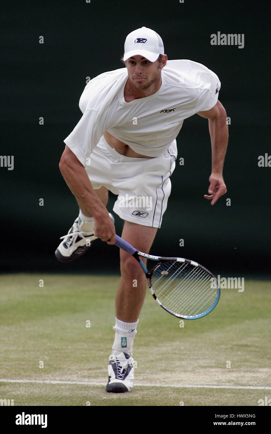 ANDY RODDICK WIMBLEDON CHAMPIONSHIPS 2004 WIMBLEDON LONDON ENGLAND 25 ...