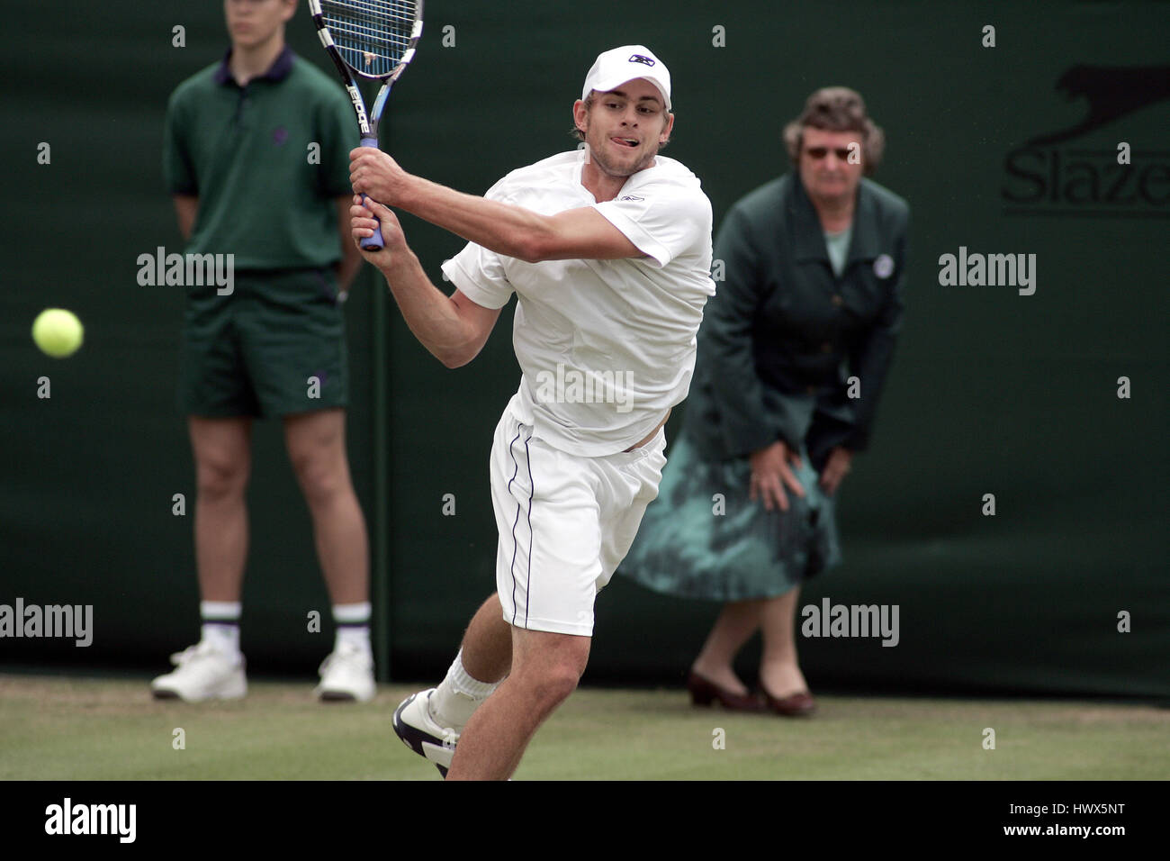 ANDY RODDICK WIMBLEDON CHAMPIONSHIPS 2004 WIMBLEDON LONDON ENGLAND 25 ...