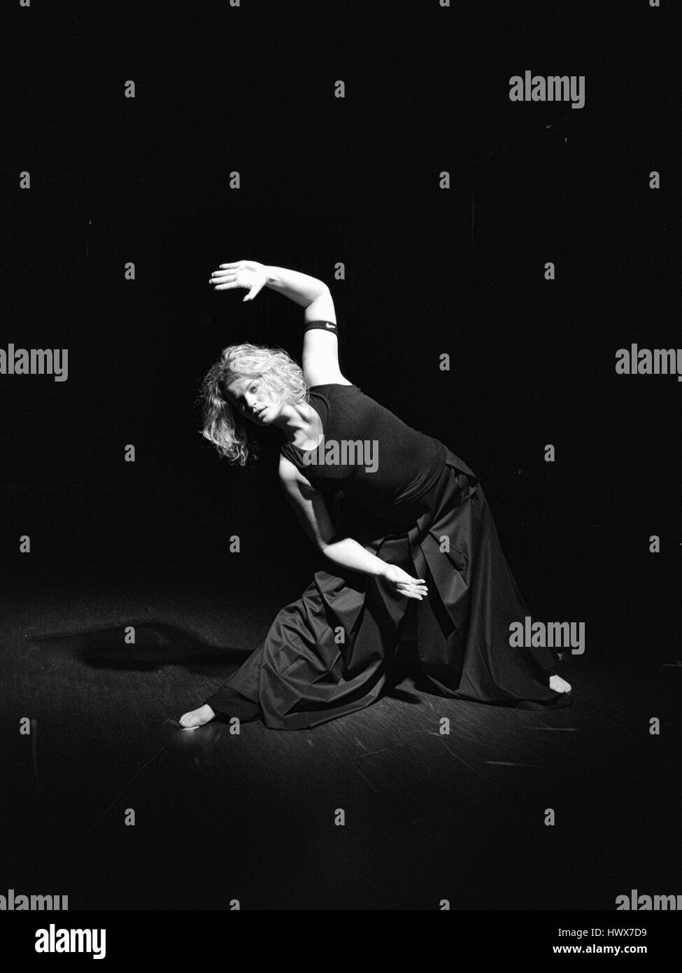 Blonde dancer in black hi-res stock photography and images - Alamy
