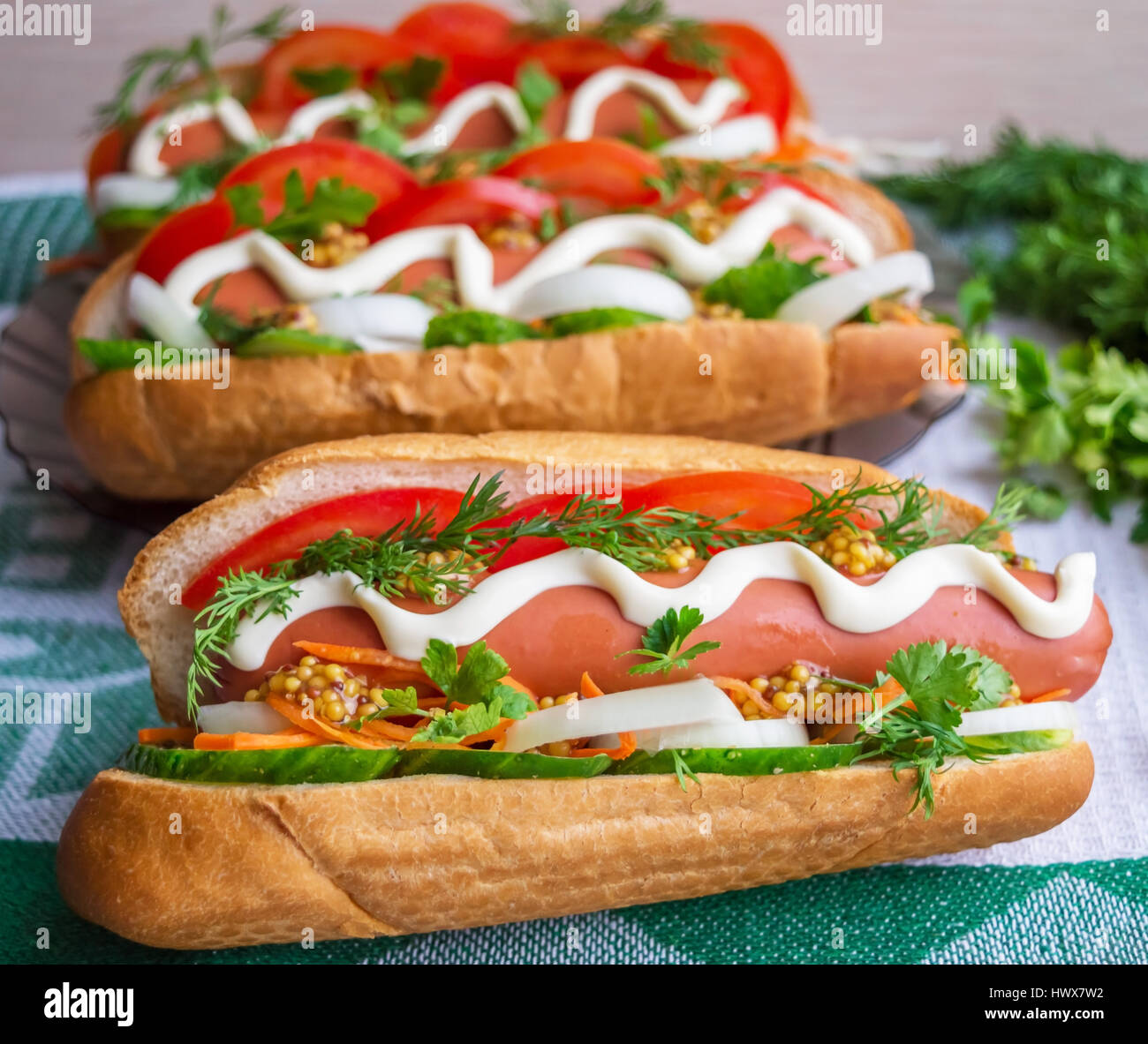 Hot Dog. Fast food Stock Photo - Alamy