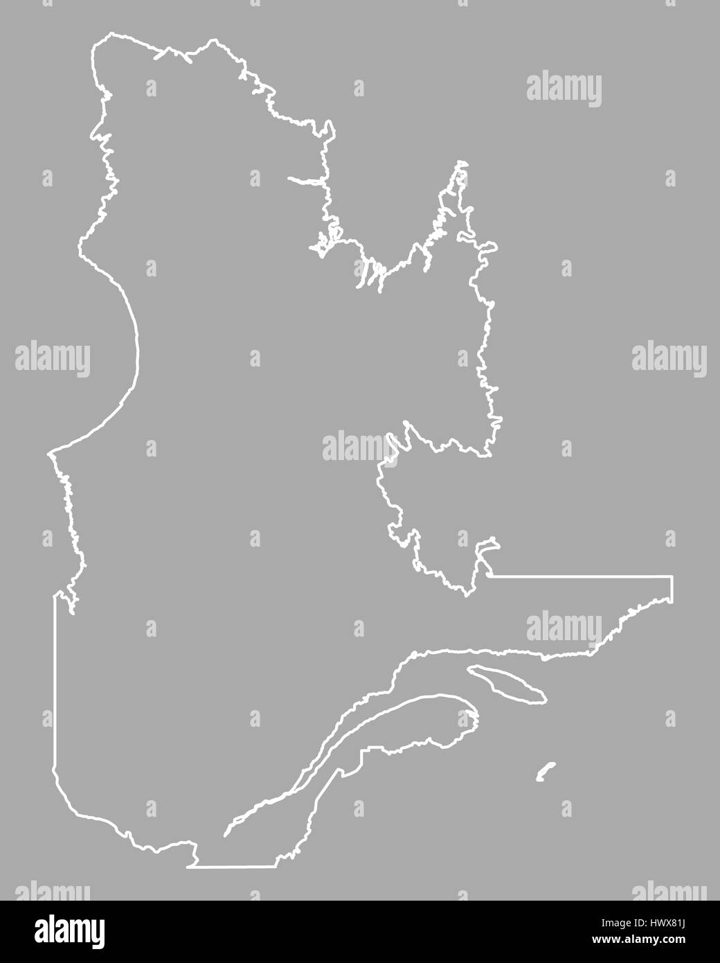 Map of Quebec Stock Photo - Alamy