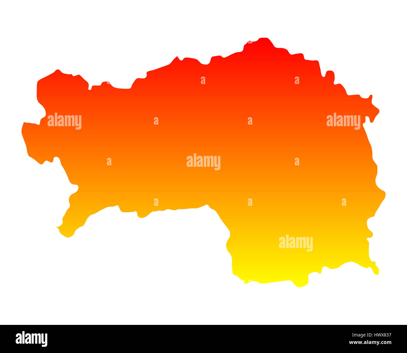 Map of Styria Stock Photo - Alamy
