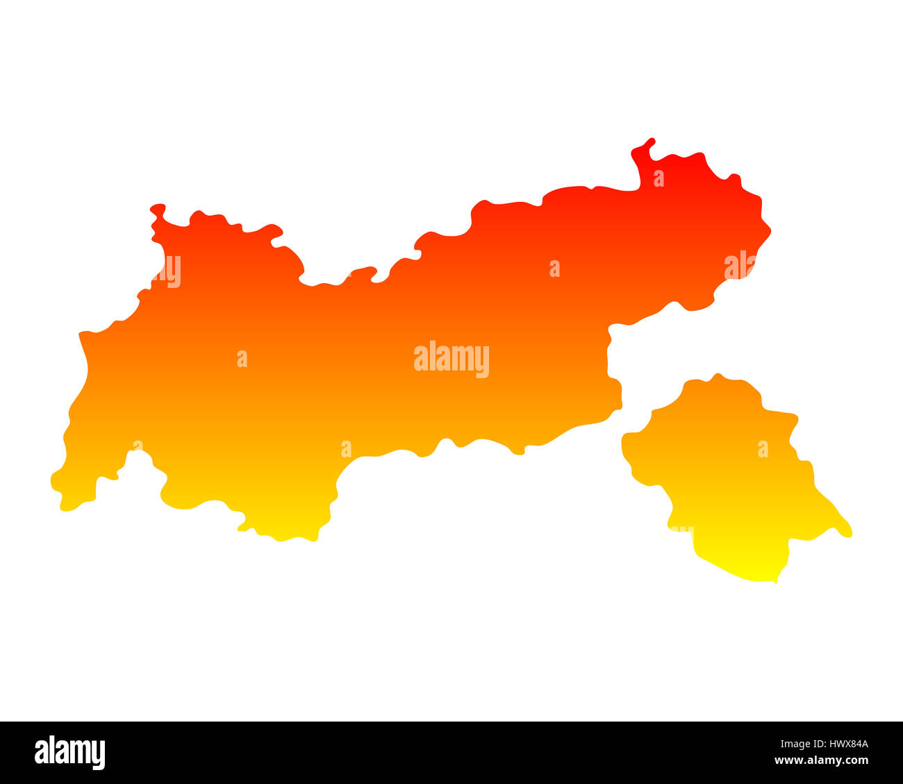 Map of Tyrol Stock Photo - Alamy