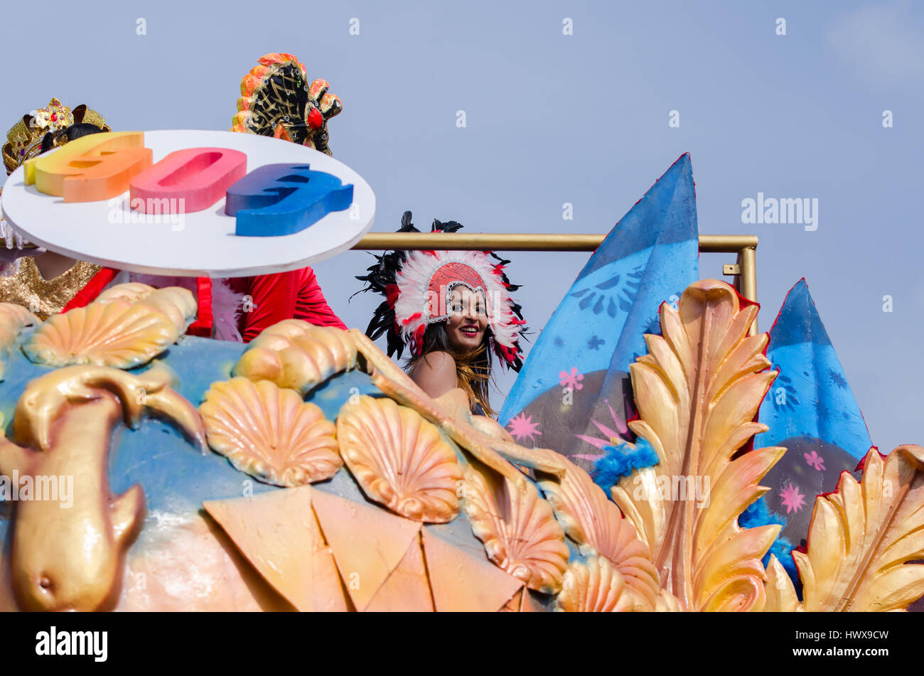 Goa Carnival, India- 25th Feb 2017. Grand Parade, dancing in the ...