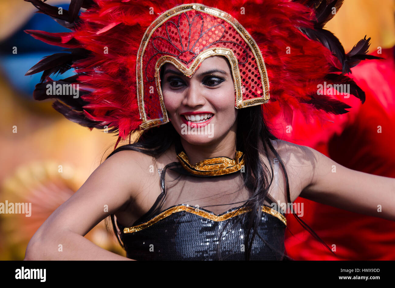 Goa Carnival, India- 25th Feb 2017. Grand Parade, dancing in the ...
