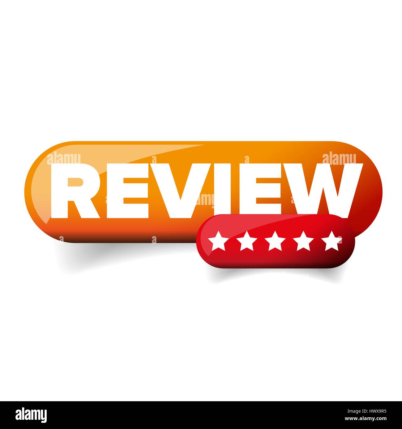 Review Star button Stock Vector Image & Art - Alamy