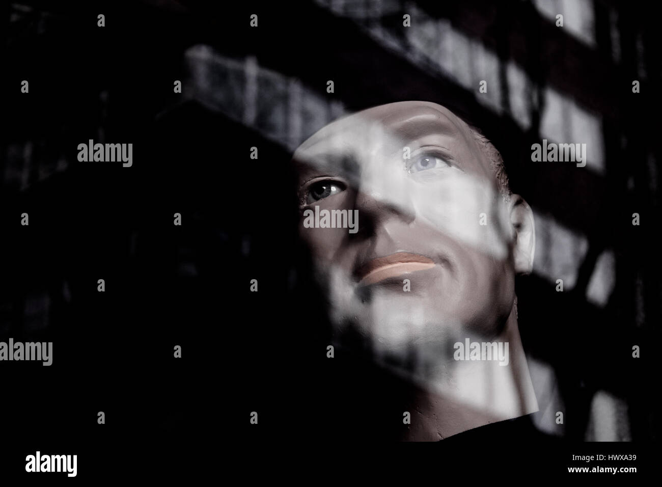 Man head manikin Stock Photo - Alamy