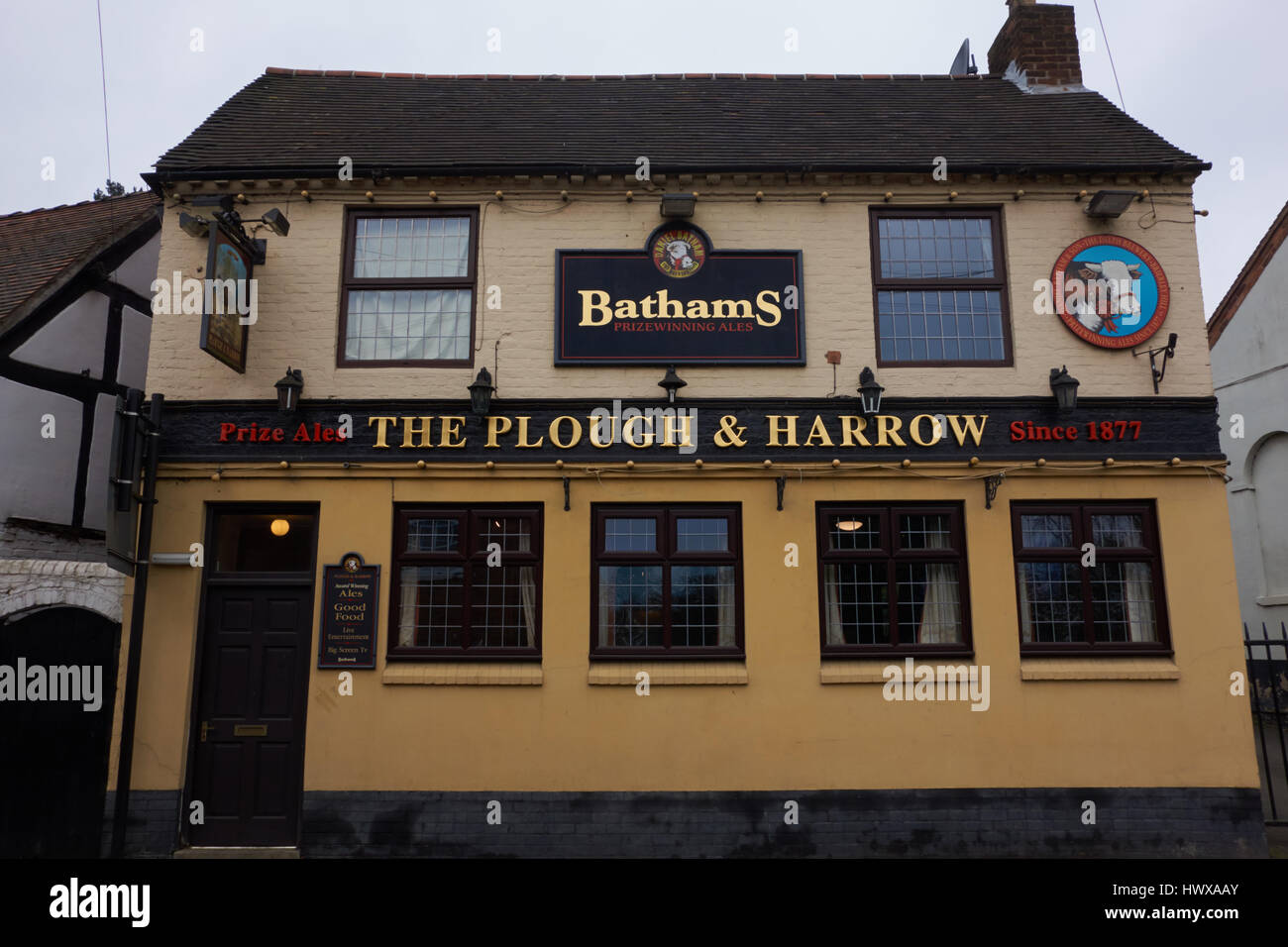 The Plough & Harrow pub at Kinver Staffordshire Stock Photo - Alamy