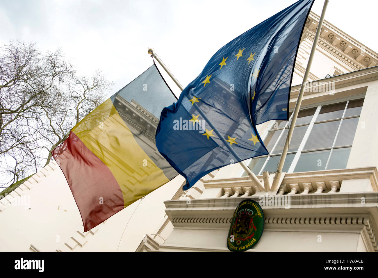 London, United Kingdom - March 21, 2017: The Embassy for Belgium in ...