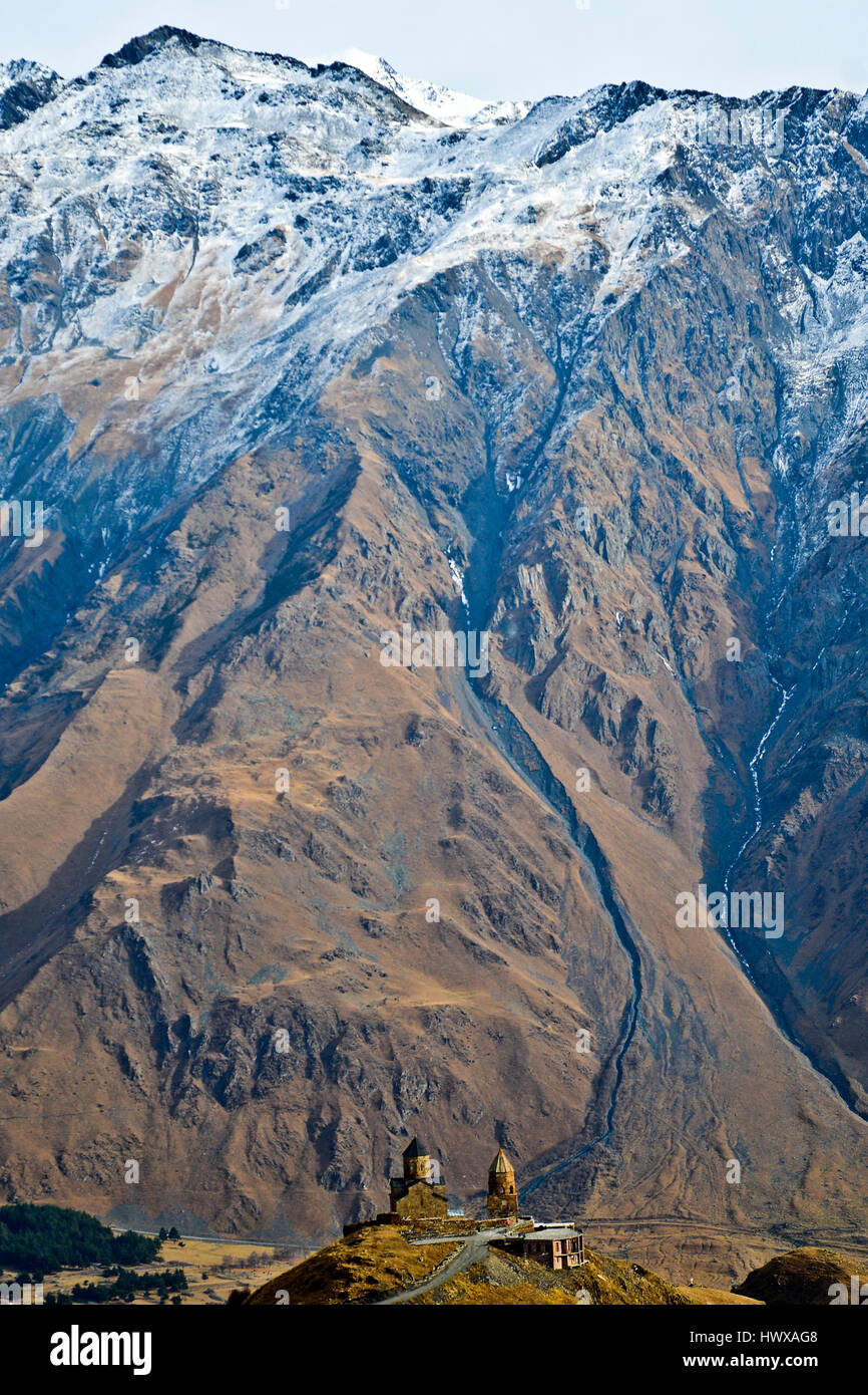 Gergeti Trinity Church Kazbegi Georgia Stock Photo - Alamy
