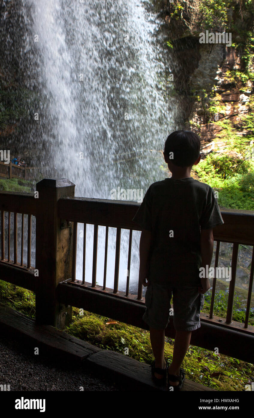 The 75 foot high Dry Falls, in the Nantahala National Forest is a ...