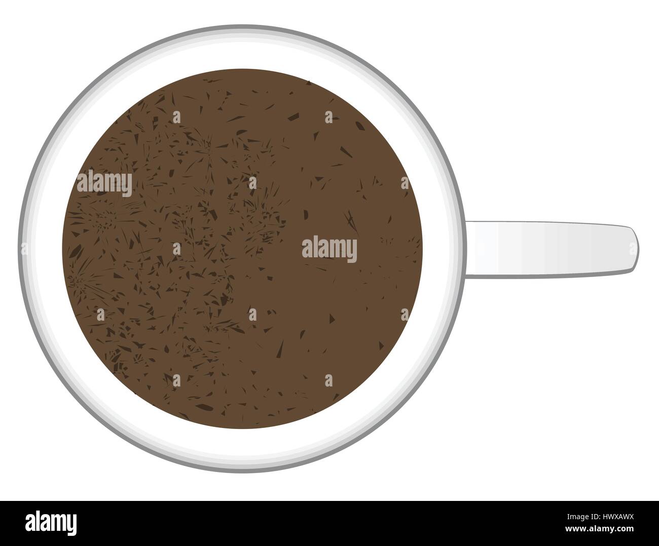 Top view hot chocolate Stock Vector Images - Alamy