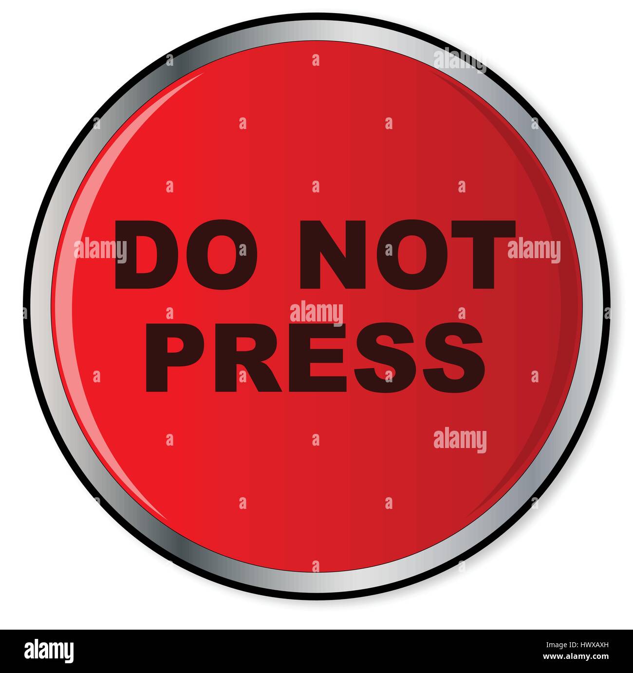 A large red help do not press button over a white background Stock ...