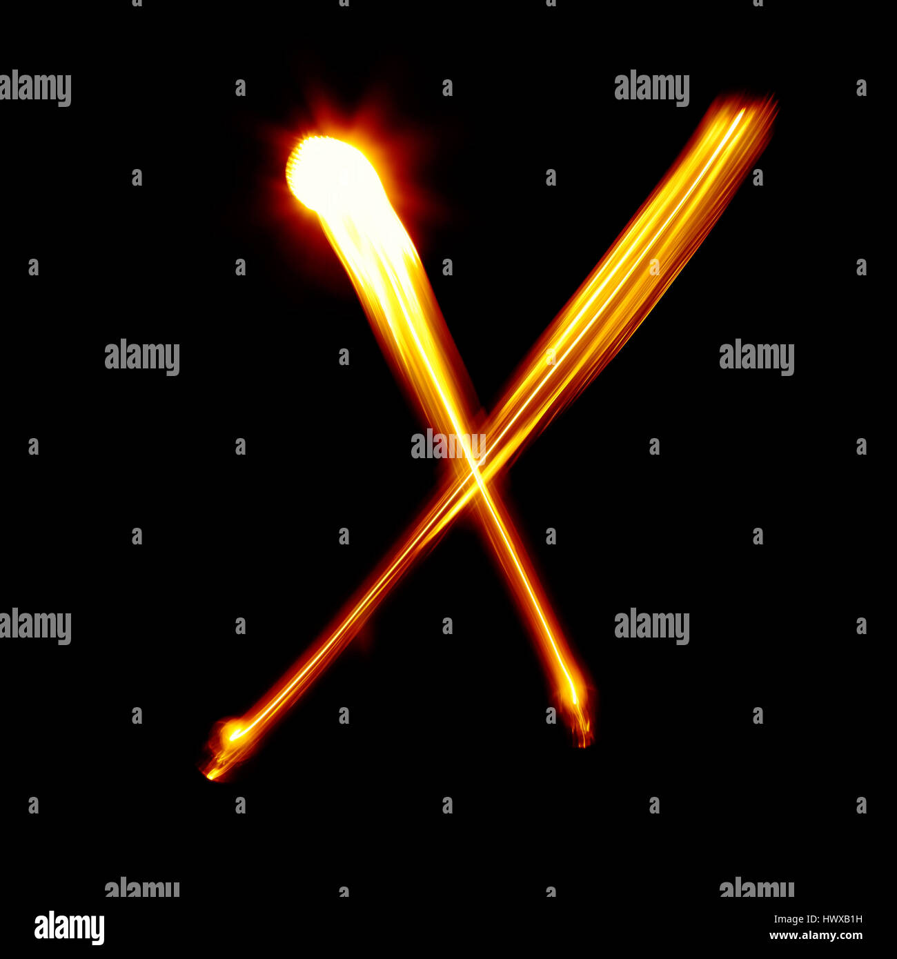 X - Created by light alphabet - lower case character Stock Photo - Alamy