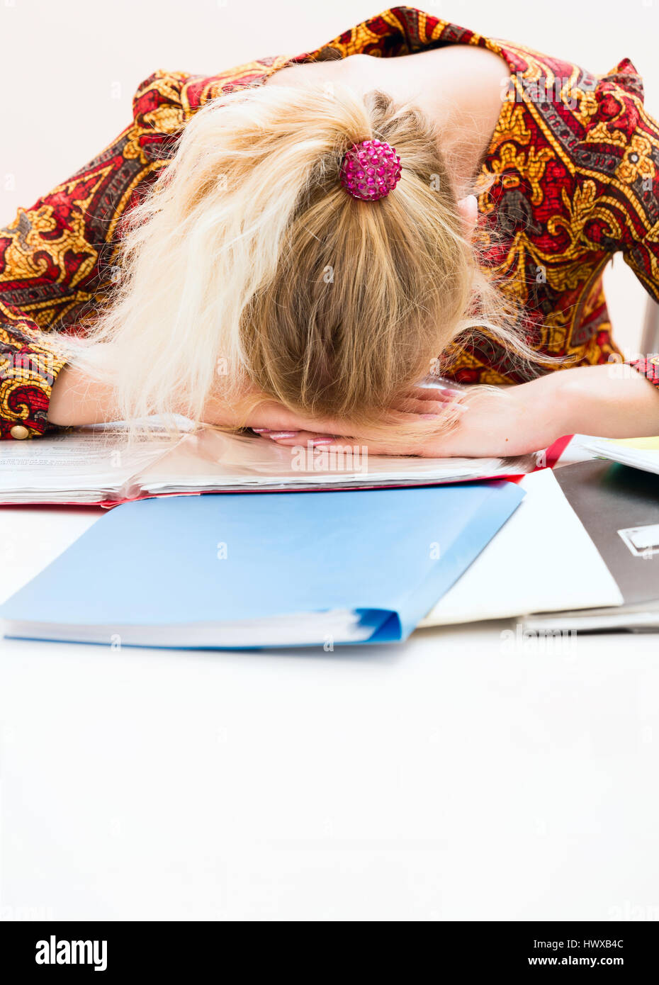 Emotional woman secretary work hi-res stock photography and images - Alamy
