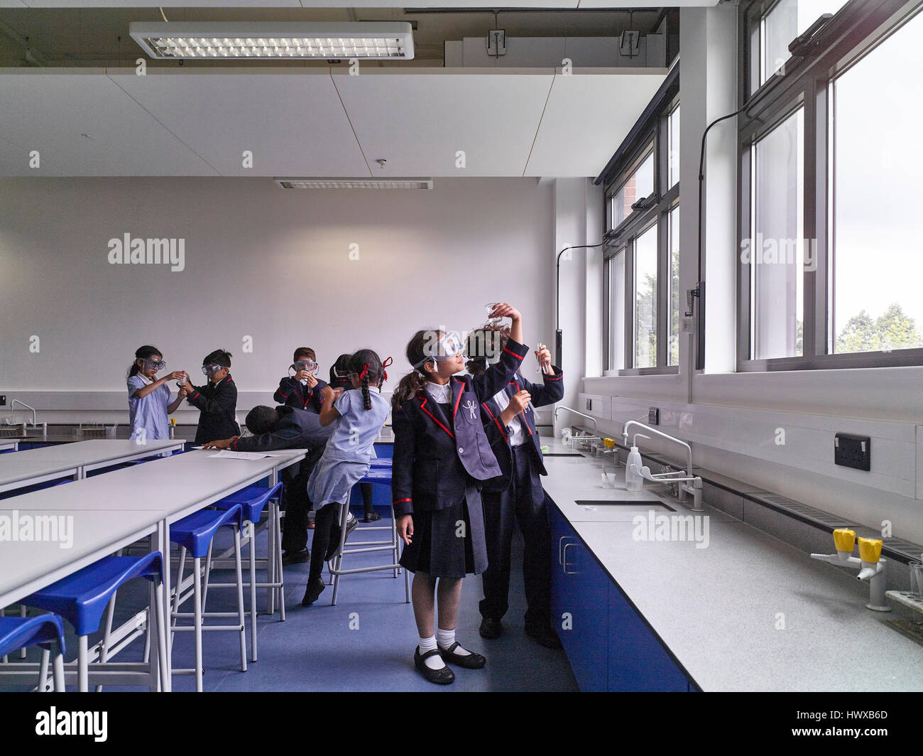 Laboratory in use. Wembley High Technology College Primary, North ...