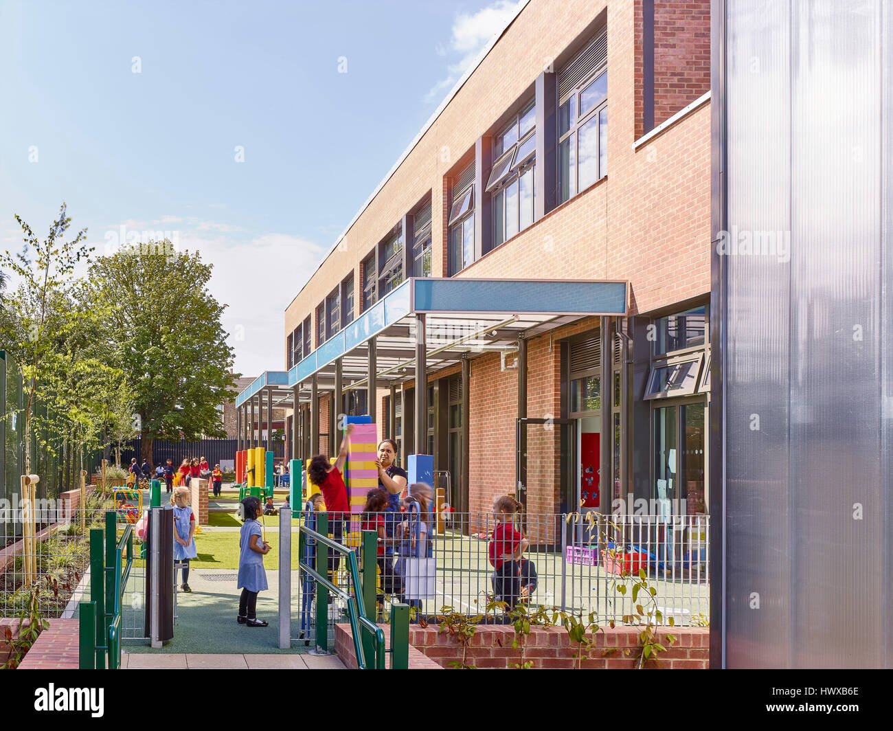 Outdoor play area in use. Wembley High Technology College Primary ...