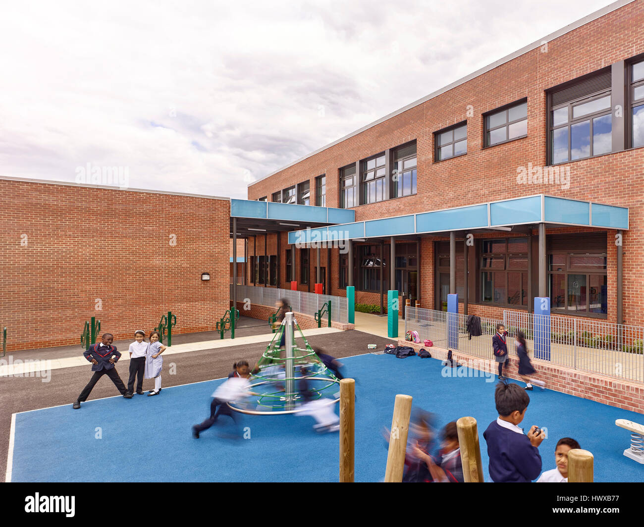 Outdoor play area in use. Wembley High Technology College Primary ...