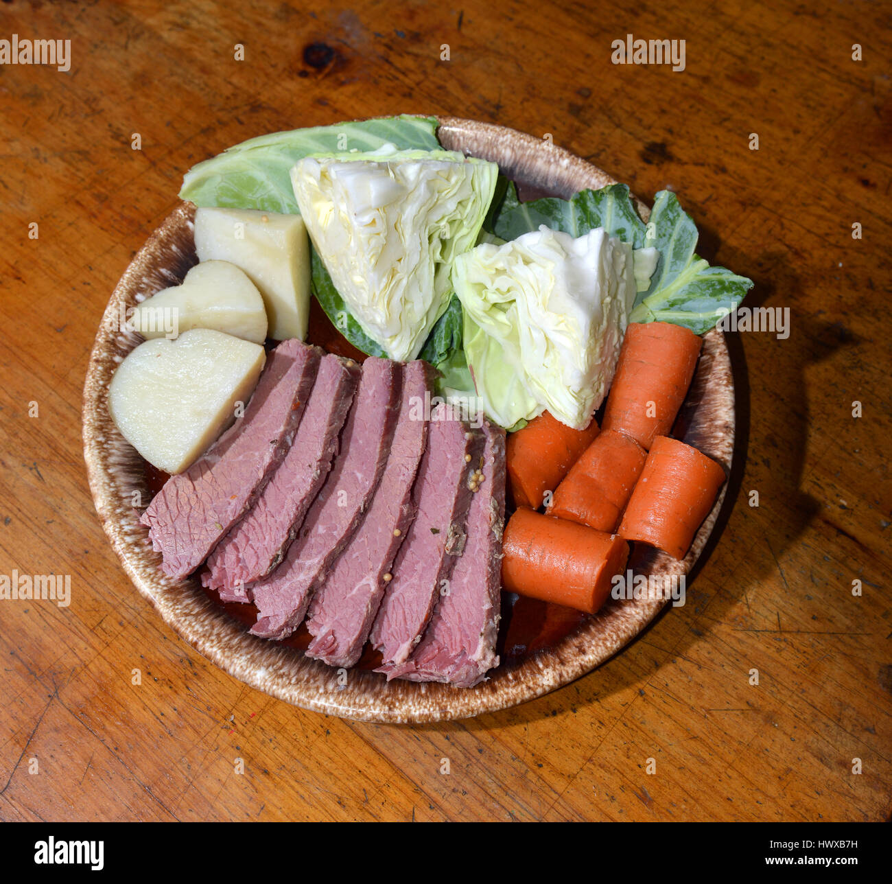 corned beef platter with cabbage carrots potatoes for St. Patrick's Day ...