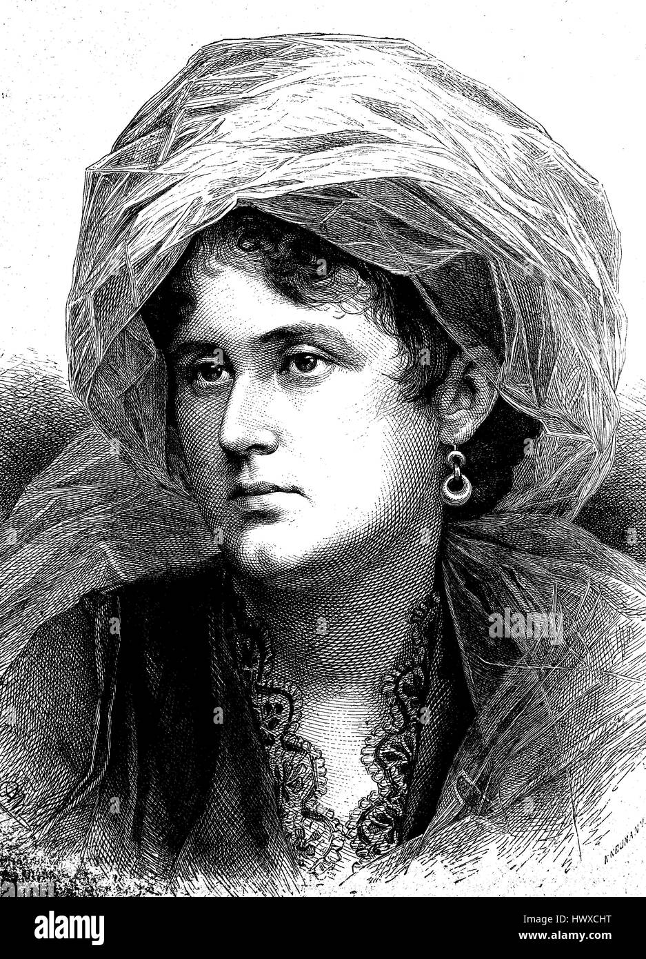 Porcia with veil, young girl with veil, portrait, symbolic, Porcia ...